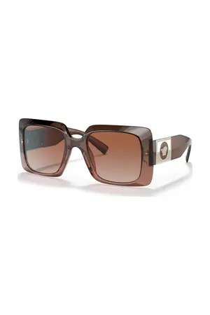 Versace Rectangle Full Rim Sunglasses - Brown