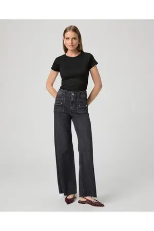 Paige Anessa Wide Leg Jean - Denim
