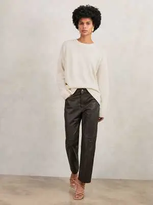 REISS Ella Wool-cashmere Crew-neck Jumper - Cream