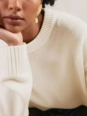 REISS Ella Wool-cashmere Crew-neck Jumper - Cream