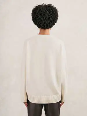 REISS Ella Wool-cashmere Crew-neck Jumper - Cream