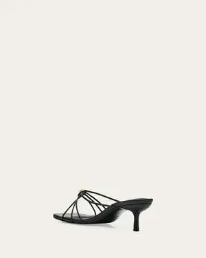 Simkhai Amaya Strappy Kitten-heel Sandals - Black