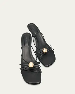 Simkhai Amaya Strappy Kitten-heel Sandals - Black