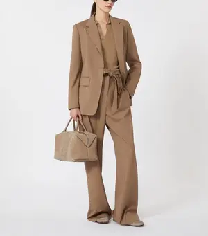 Max Mara Virgin Wool Parachute Trousers