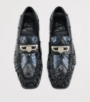 CHRISTIAN LOUBOUTIN Mocallista Patchwork Leather Loafers