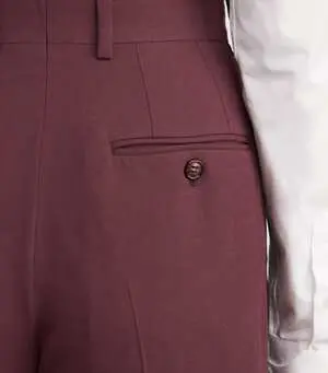 Brioni Silk-wool Flared Trousers