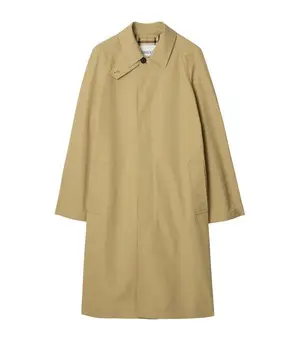 Burberry Cotton Canvas Long Car Coat