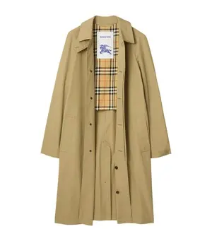 Burberry Cotton Canvas Long Car Coat