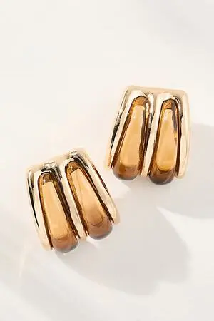 8 Other Reasons Gia Stud Earrings - Gold/brown