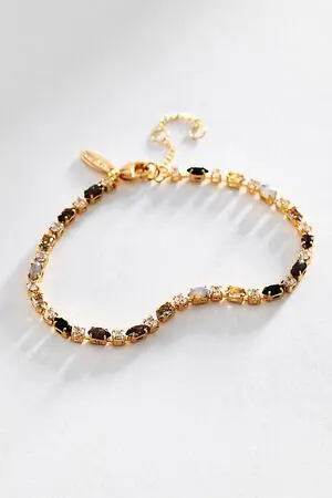 Anthropologie Crystal Tennis Bracelet - Black