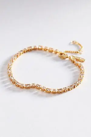 Anthropologie Crystal Tennis Bracelet - Clear