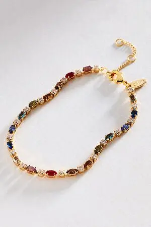 Anthropologie Crystal Tennis Bracelet - Multi