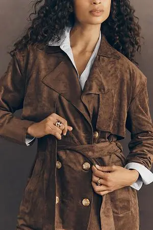 Blanknyc Faux Suede Trench Coat