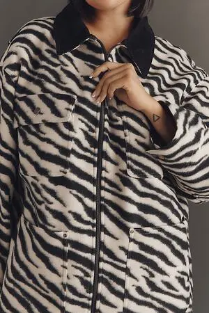 Sanctuary Printed Barn Jacket - Zebra