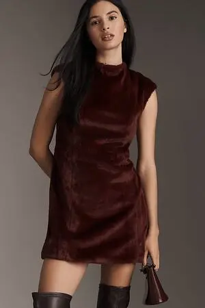HUTCH Dev Faux Fur Mini Dress