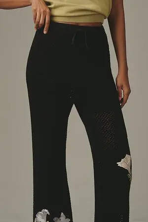 RANNA GILL Sheer Knit Pants