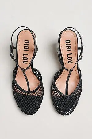 BIBI LOU Mesh T-strap Heels