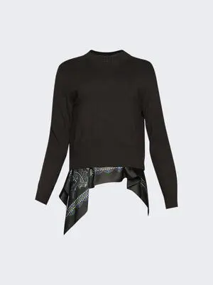 Sacai Paisley Print Wool Knit Pullover