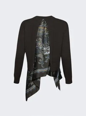 Sacai Paisley Print Wool Knit Pullover