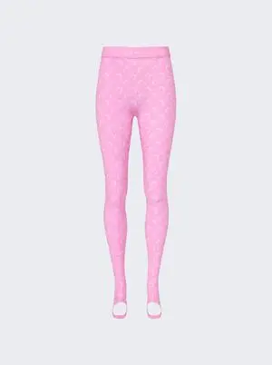 MARINE SERRE Moon Printed Jersey Legging - Pink