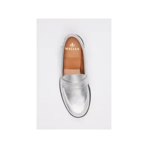 MACIAN Ludo Penny Loafer - Silver