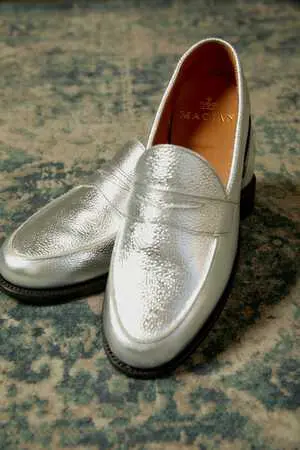 MACIAN Ludo Penny Loafer - Silver