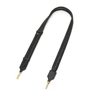 Loewe Leather Woven Bag Strap - Black