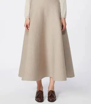 Max Mara Jersey Tech Midi Skirt