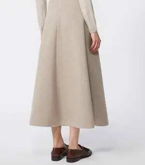 Max Mara Jersey Tech Midi Skirt