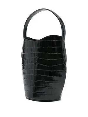 LIFFNER Croc-embossed Bucket Bag With Belt Detail