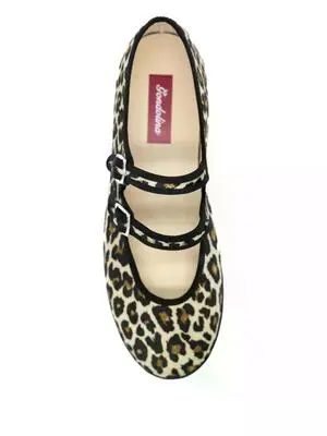 GONDOLINA Leopard-pattern Mary Jane Ballet Flats