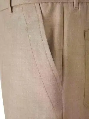 Brioni Wool Trousers With Elastic Waistband