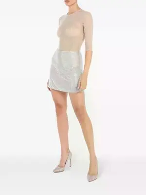 CELIA KRITHARIOTI Crystal-embellished Straight Skirt