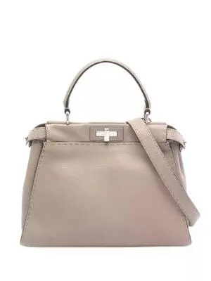 Fendi Selleria Peekaboo Iconic Satchel - Grey
