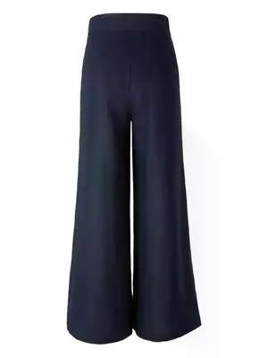 ANDRES OTALORA Pleated Flared Trousers - Blue