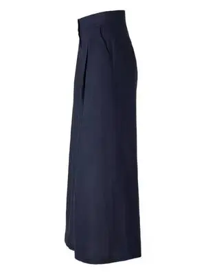 ANDRES OTALORA Pleated Flared Trousers - Blue