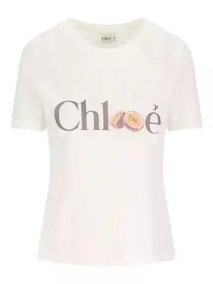 Chloé Logo T-shirt - Neutrals