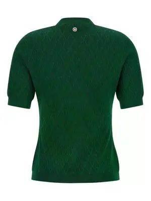 Versace Jacquard Short-sleeve Sweater
