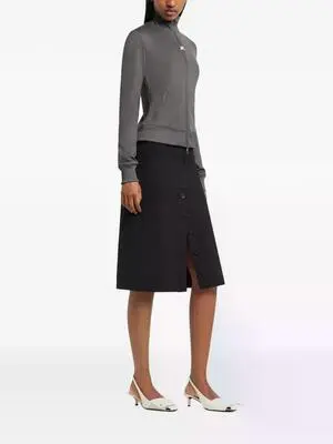 COURREGES Zip Logo Sweatshirt - Grey