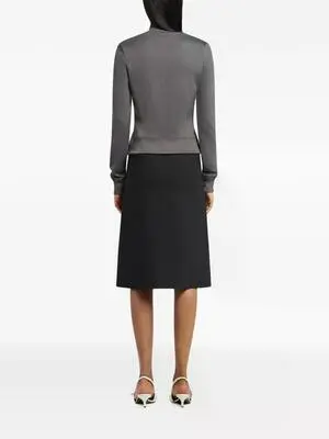 COURREGES Zip Logo Sweatshirt - Grey