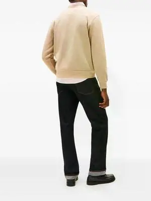 Tommy Hilfiger Logo-lettering Crew-neck Sweatshirt - Neutrals