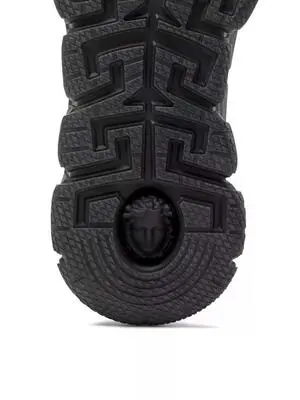 Versace Trigreca Lizard-effect Sneakers - White