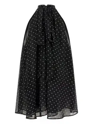 ROTATE BY BIRGER CHRISTENSEN Halterneck Top With Bow Detail