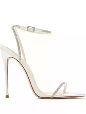 Femme La Niche Diamonds Embellished Sandals - White