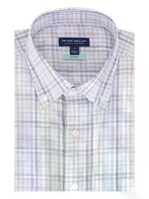 Peter Millar Button-up Checked Shirt - Grey