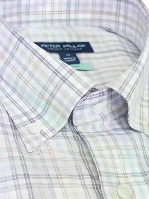 Peter Millar Button-up Checked Shirt - Grey