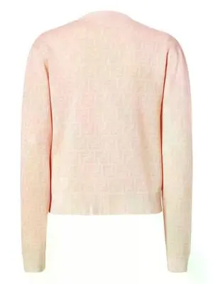 Fendi Patterned Buttoned Cardigan - Pink