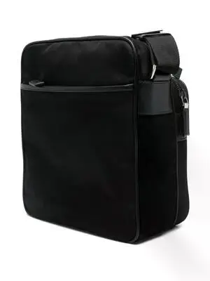 Prada Triangle-logo Messenger Bag - Black