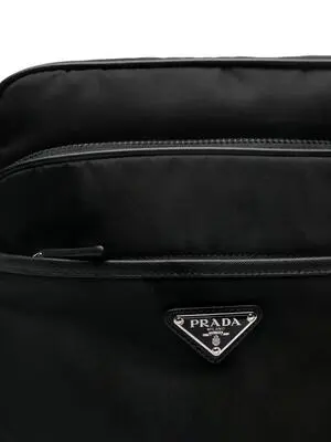 Prada Triangle-logo Messenger Bag - Black