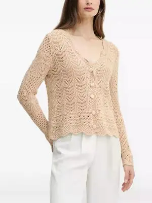FRACOMINA Scallop-trim Buttoned Cardigan